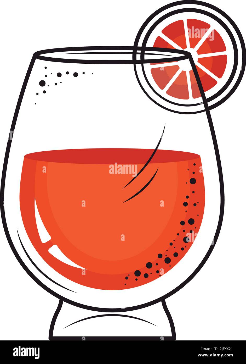 Pink grapefruit cocktail Stock Vector Images - Alamy