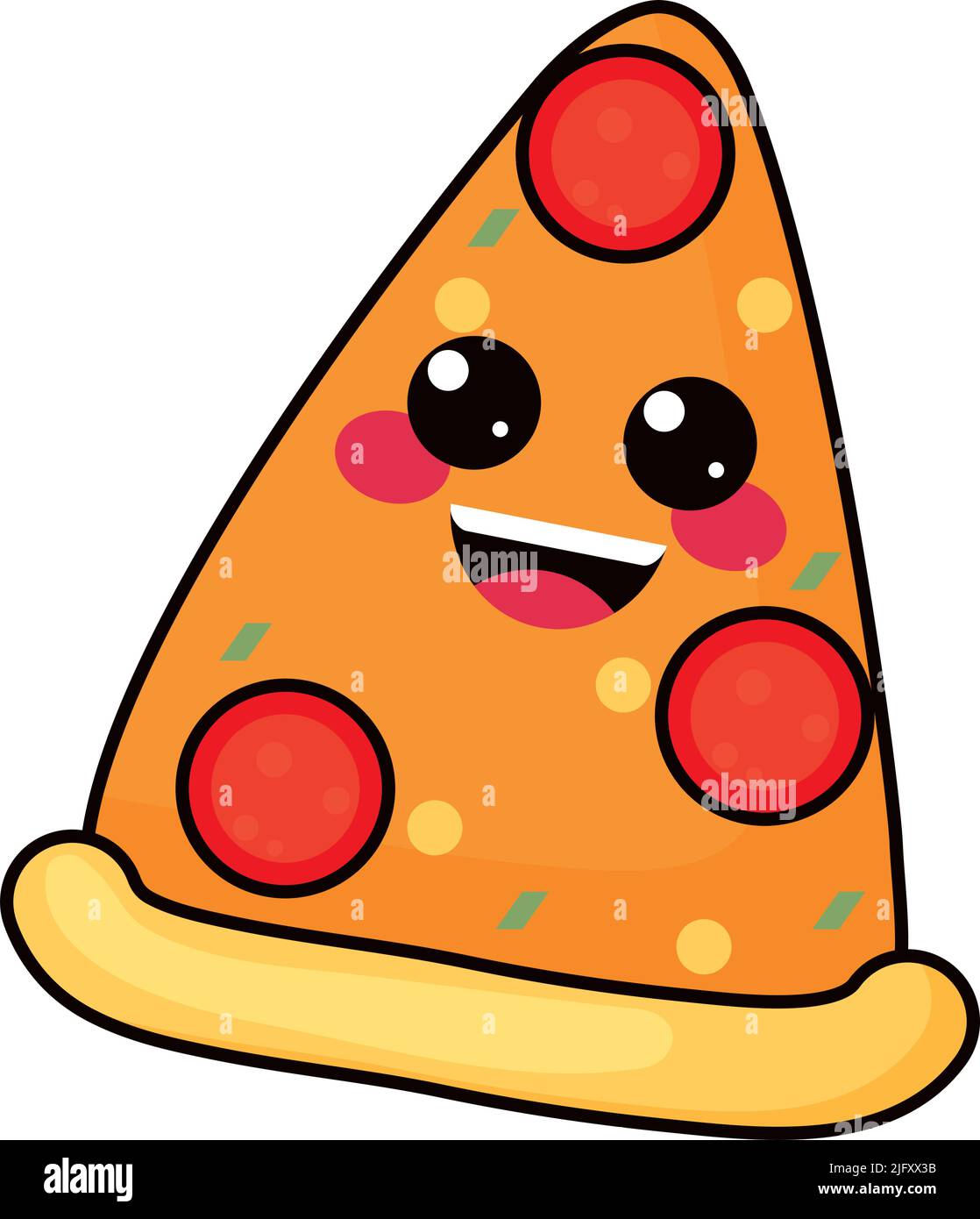 kawaii pizza icon Stock Vector Image & Art - Alamy