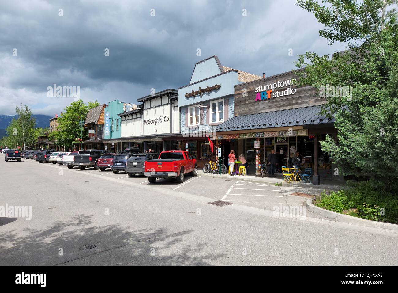 Whitefish, Montana - 6-19-2022 - Street scene of city's downtown ...