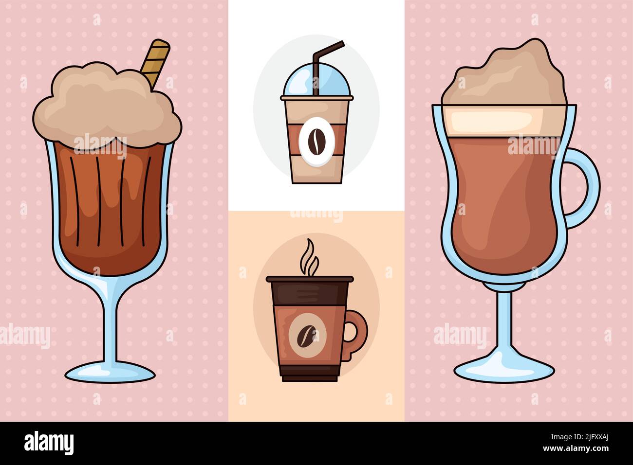 coffee drinks icon set Stock Vector Image & Art - Alamy