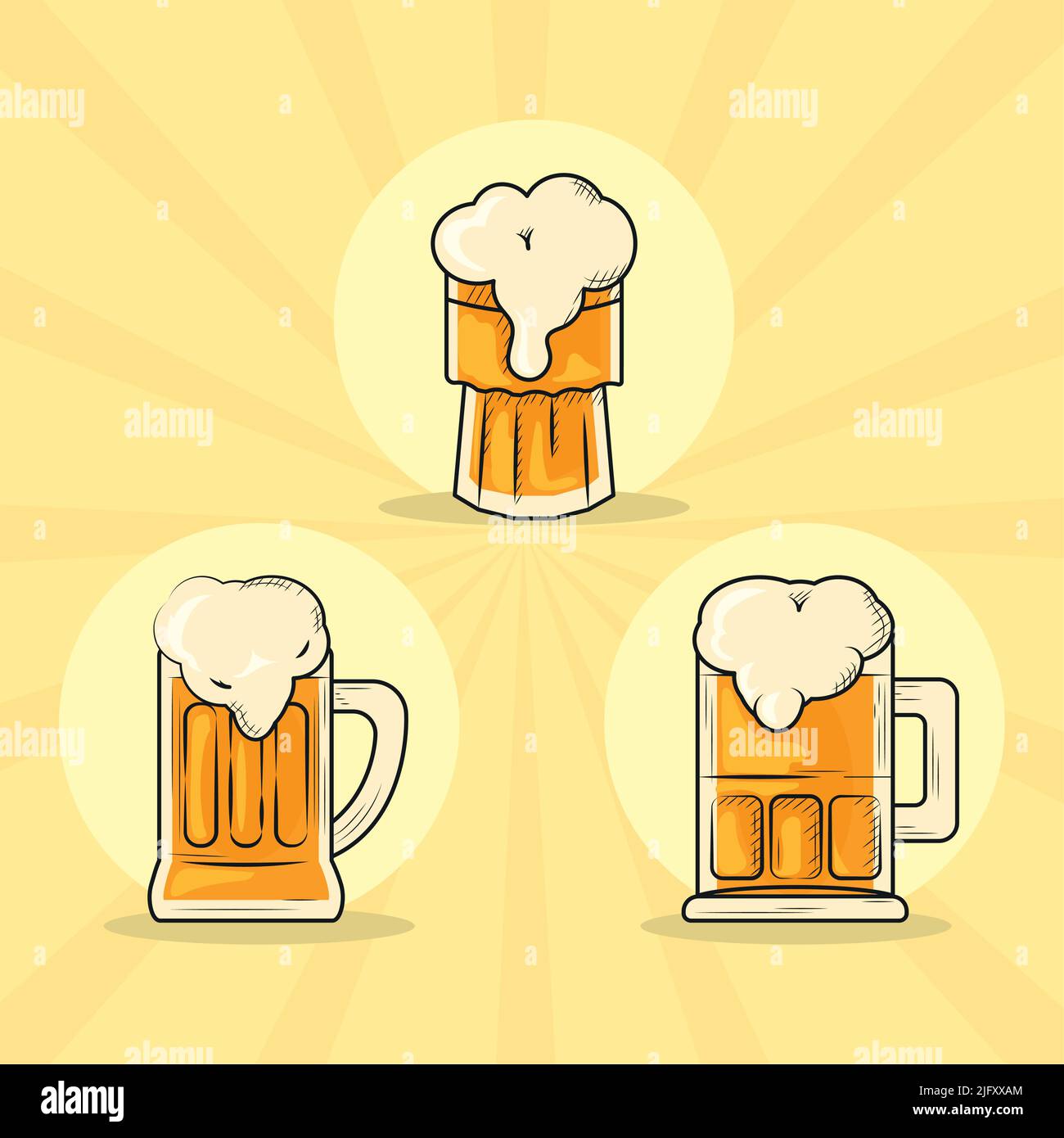 beer mugs icon set Stock Vector Image & Art - Alamy