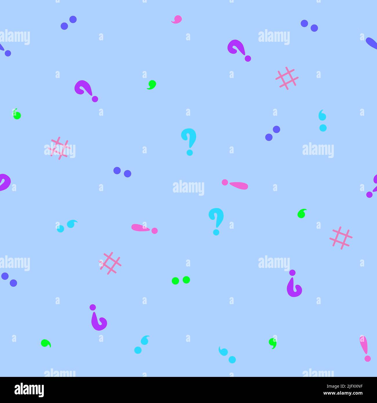 Punctuation marks seamless school pattern for kids and students for ...