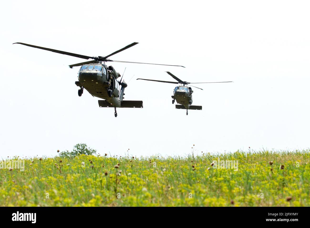 MIHAIL KOGĂLNICEANU, Romania-- Two UH60M Black Hawks with Bravo Company ...