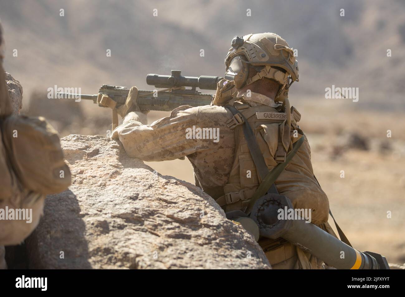 U.S. Marine Corps Lance Cpl. Gavin Guerrero, a rifleman with Battalion ...