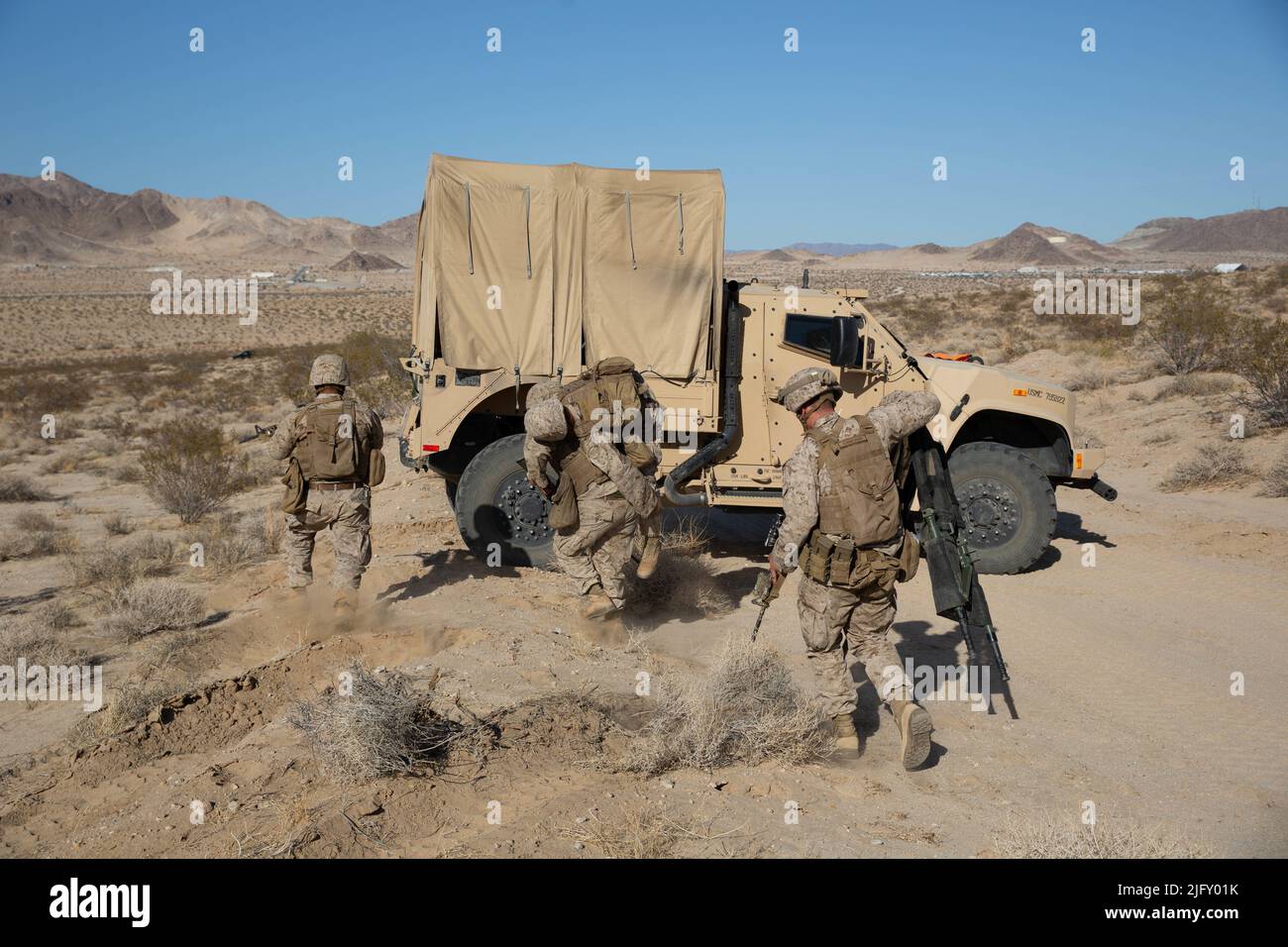 U.S. Marines with Motor Transport Platoon, Combat Logistics Battalion ...