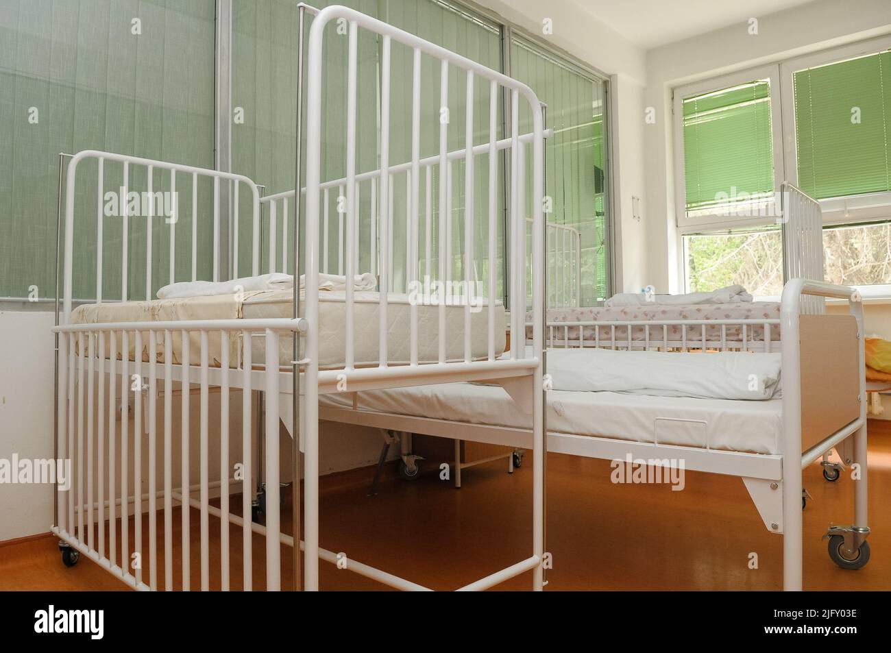 An interior of medical room with childish beds Stock Photo - Alamy