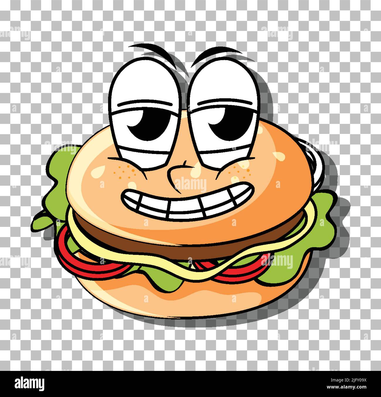 Hamburger cartoon character isolated illustration Stock Vector Image ...