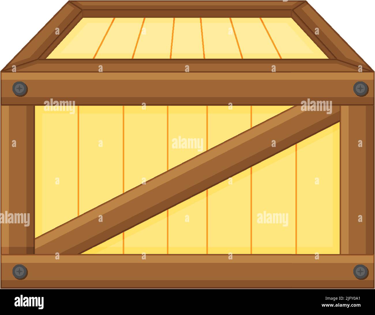 Wooden crate on white background illustration Stock Vector Image & Art ...