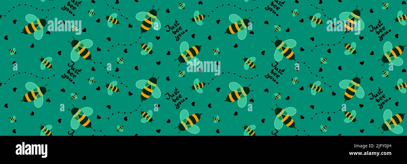 Kids seamless bee pattern for wallpaper and fabrics and textiles and ...