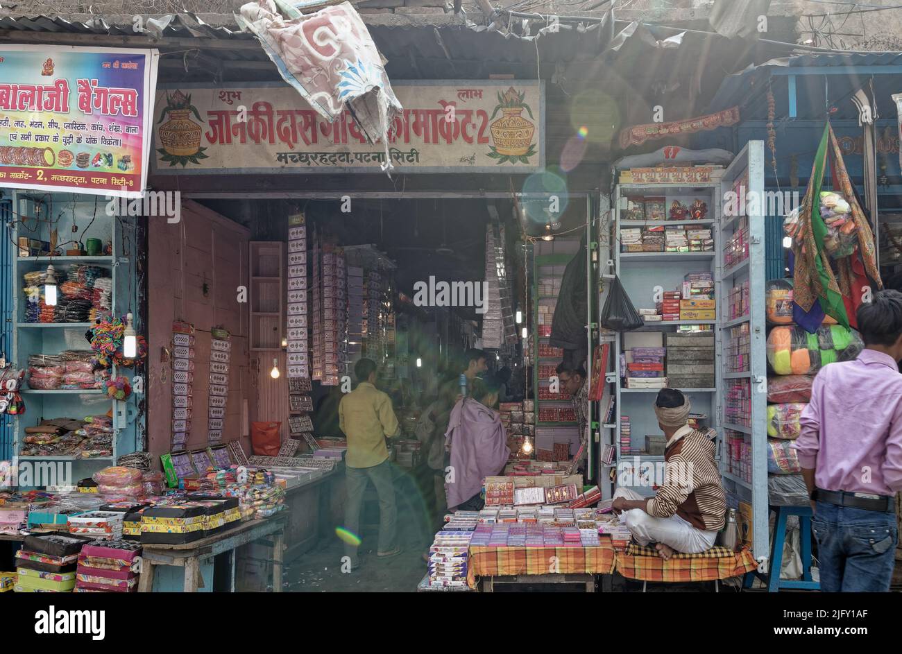 12 18 2014 Road side stalls and vendors in a local market in Patna city ...