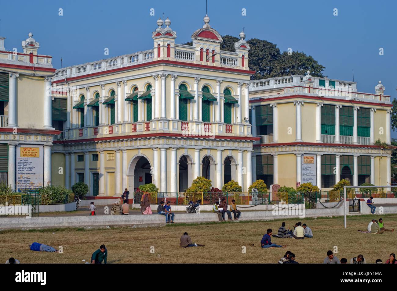 12 18 2014 University Ground With Vintage Building With Bright Blue Sky ...