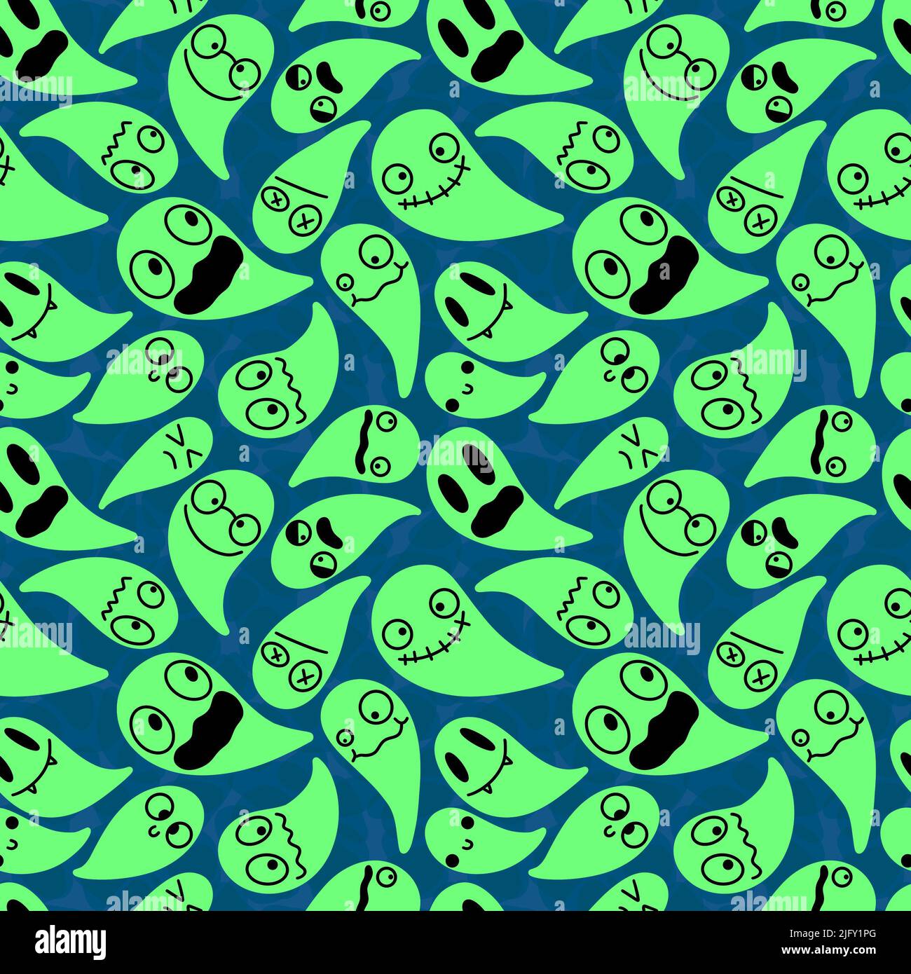 Autumn Halloween seamless cartoon ghost pattern for fabrics and ...