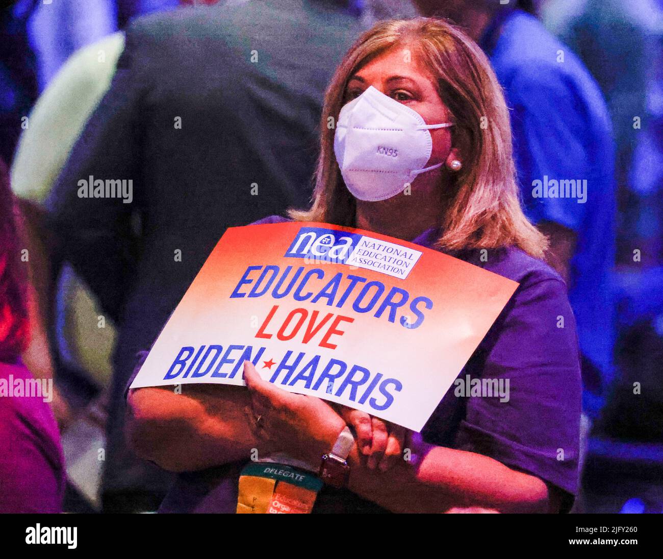 Chicago, Illinois, USA. 05th July, 2022. A delegate waits for the ...