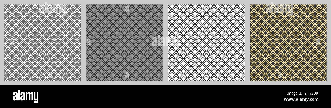 set of seamless patterns on a white and black background for textiles ...