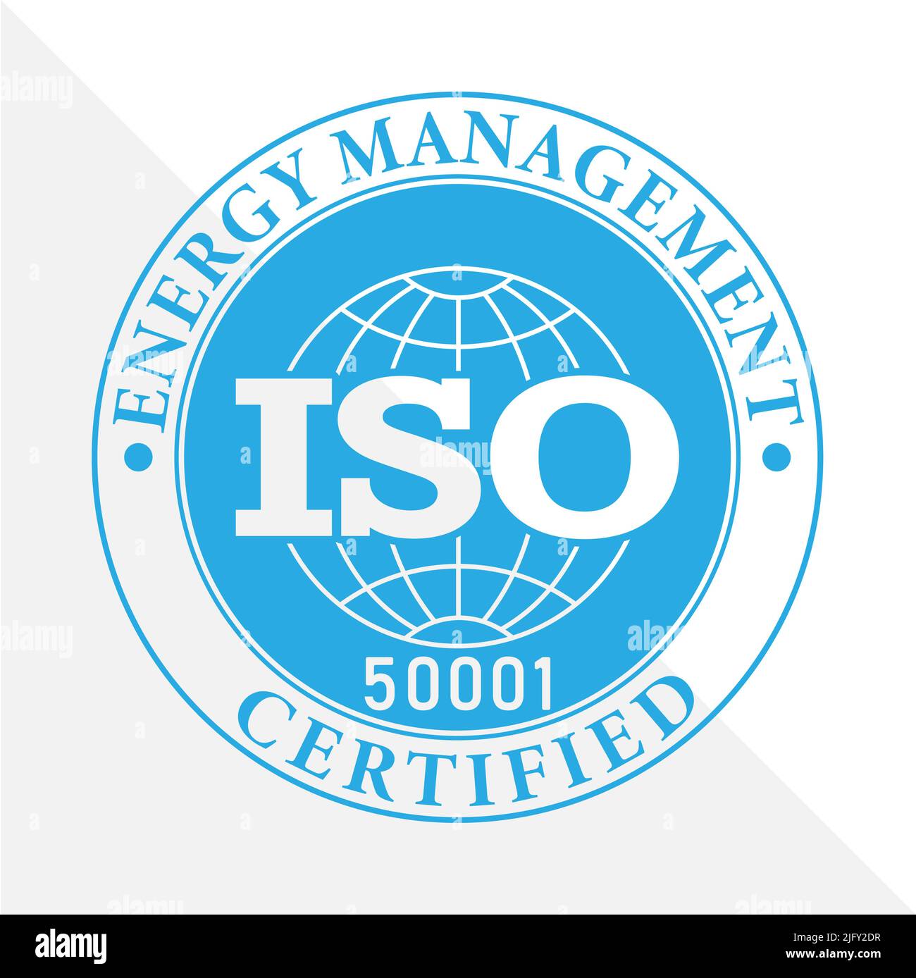 ISO 9001 - Energy Management, certification stamp. Flat style, simple design Stock Vector Image ...