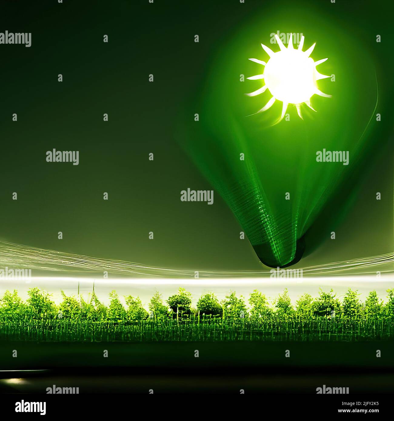 Solar technology, conceptual illustration Stock Photo - Alamy