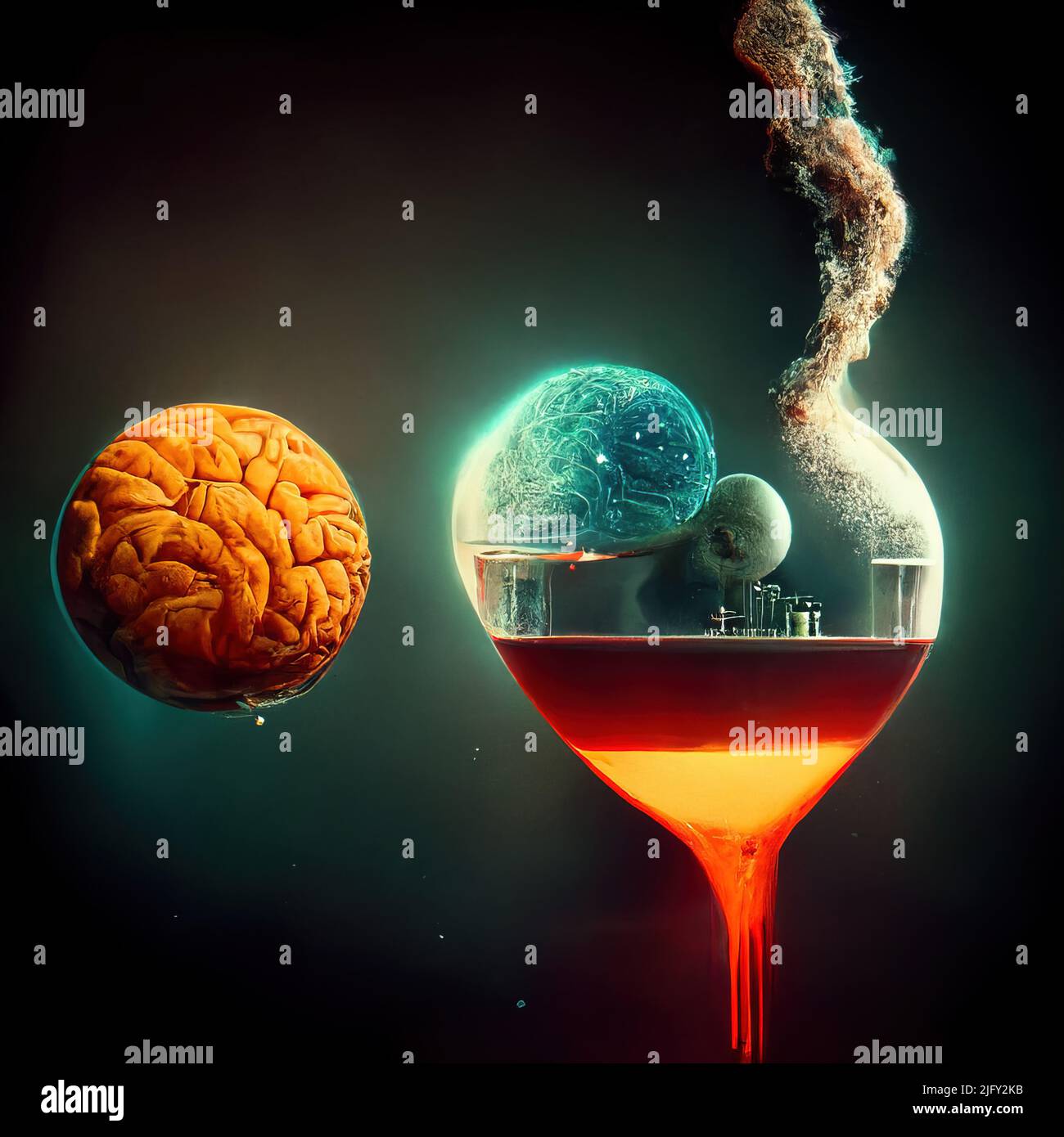 Scientific exploration, conceptual illustration Stock Photo - Alamy