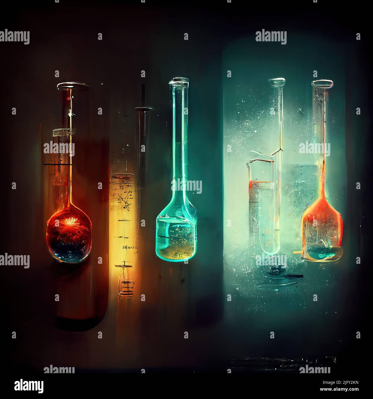 Scientific exploration, conceptual illustration Stock Photo - Alamy
