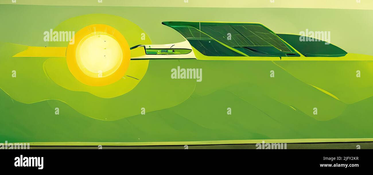 Solar technology, conceptual illustration Stock Photo - Alamy