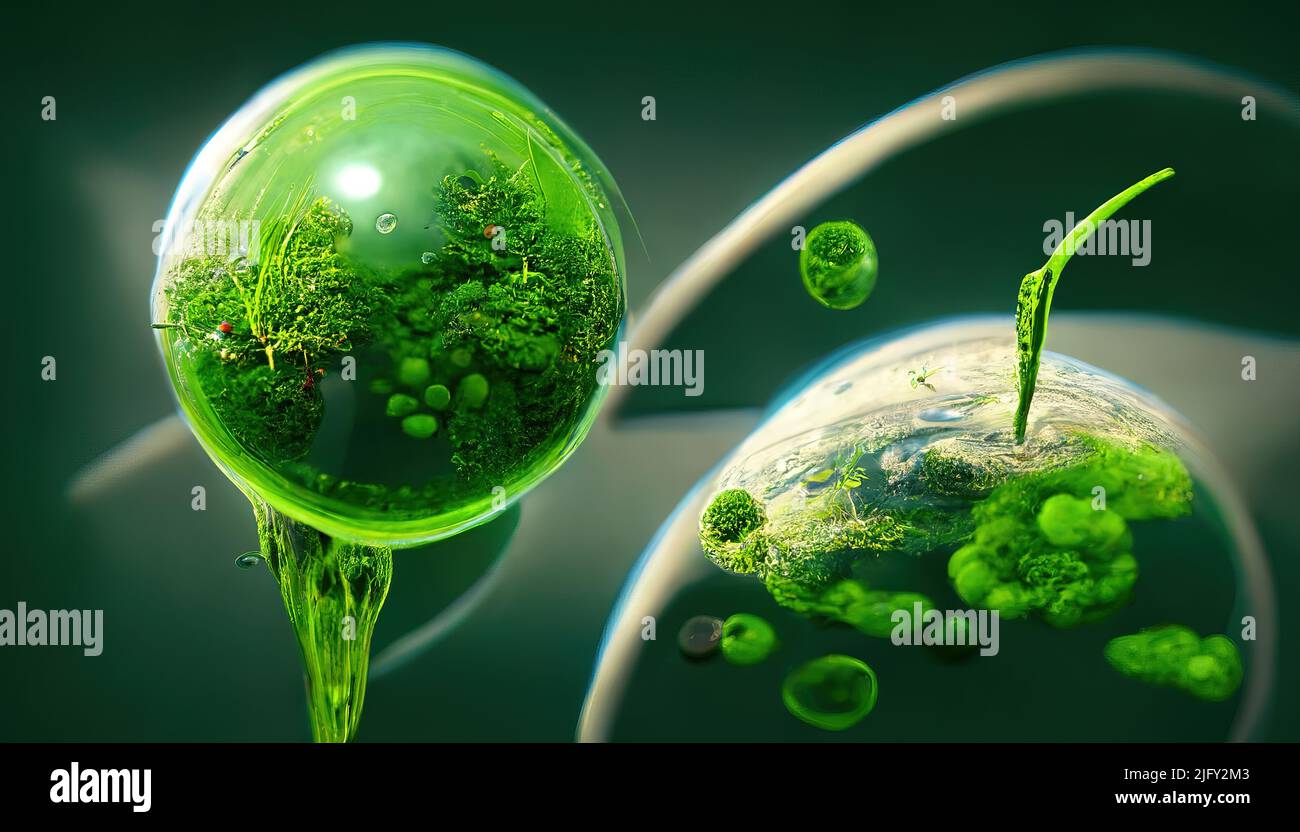 Green technology, conceptual illustration Stock Photo - Alamy
