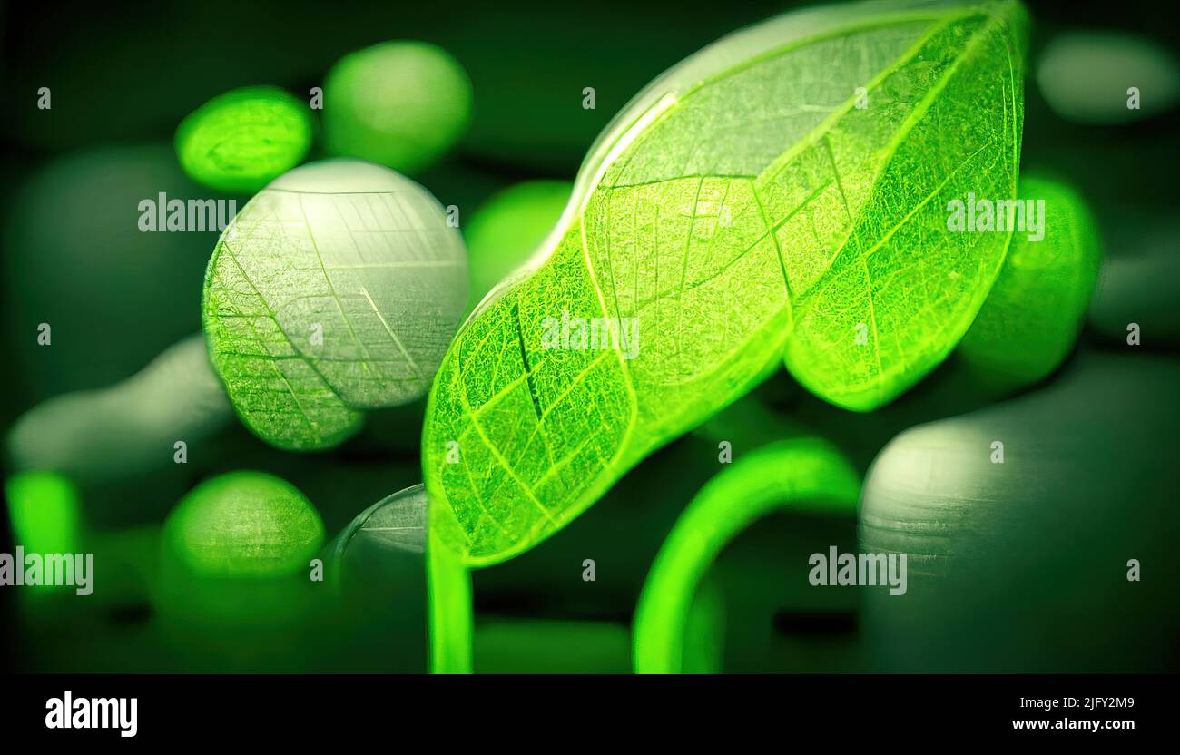 Green technology, conceptual illustration Stock Photo - Alamy