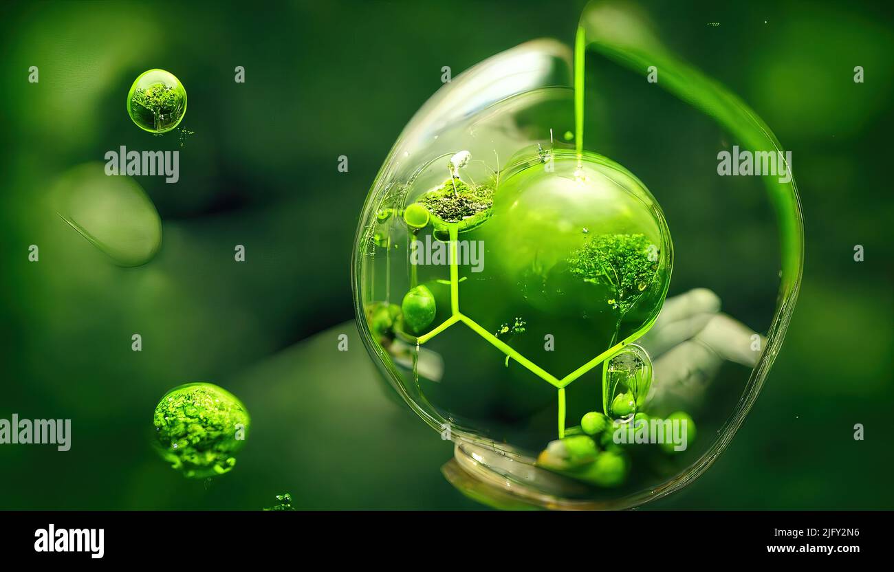 Green technology, conceptual illustration Stock Photo - Alamy
