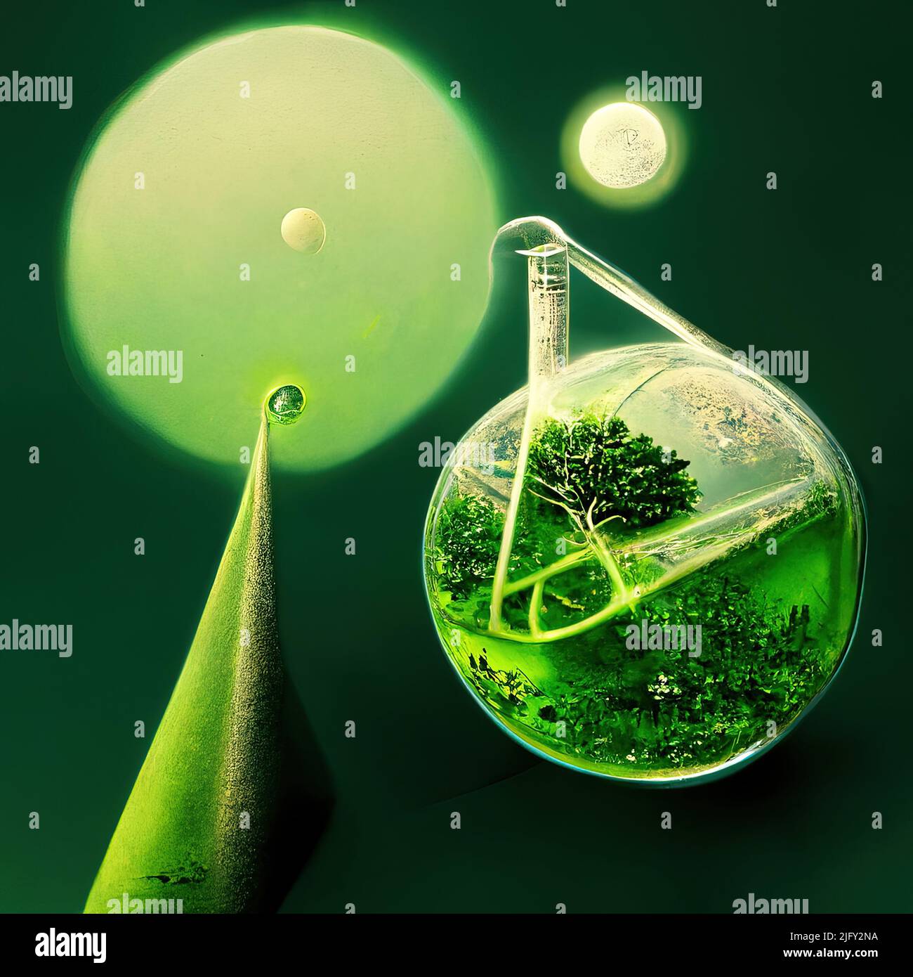 Clean green technology, conceptual illustration Stock Photo - Alamy
