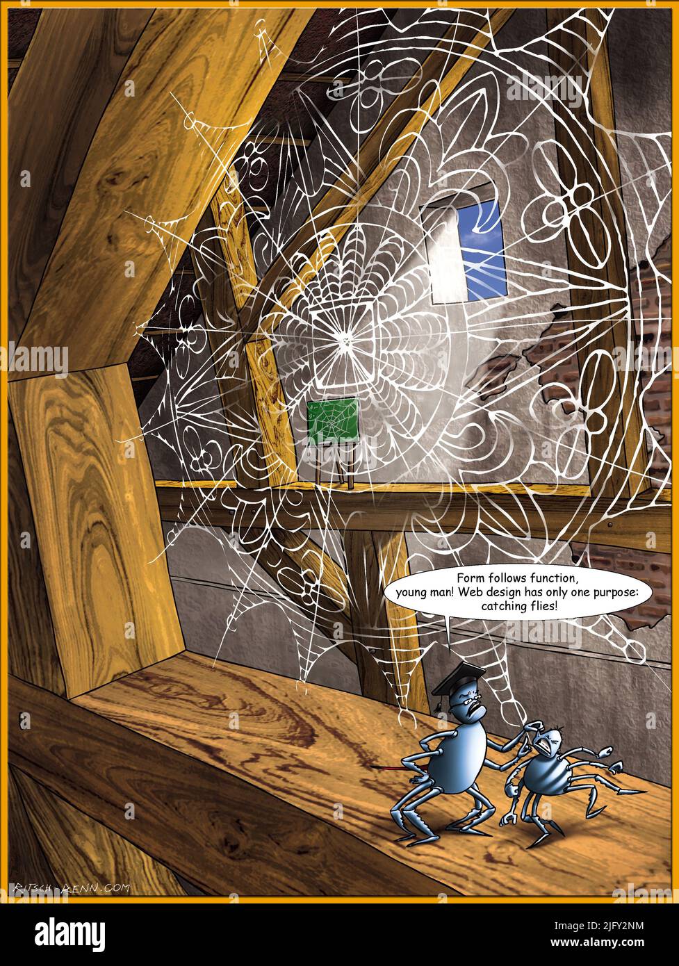 Web design, satirical illustration Stock Photo - Alamy