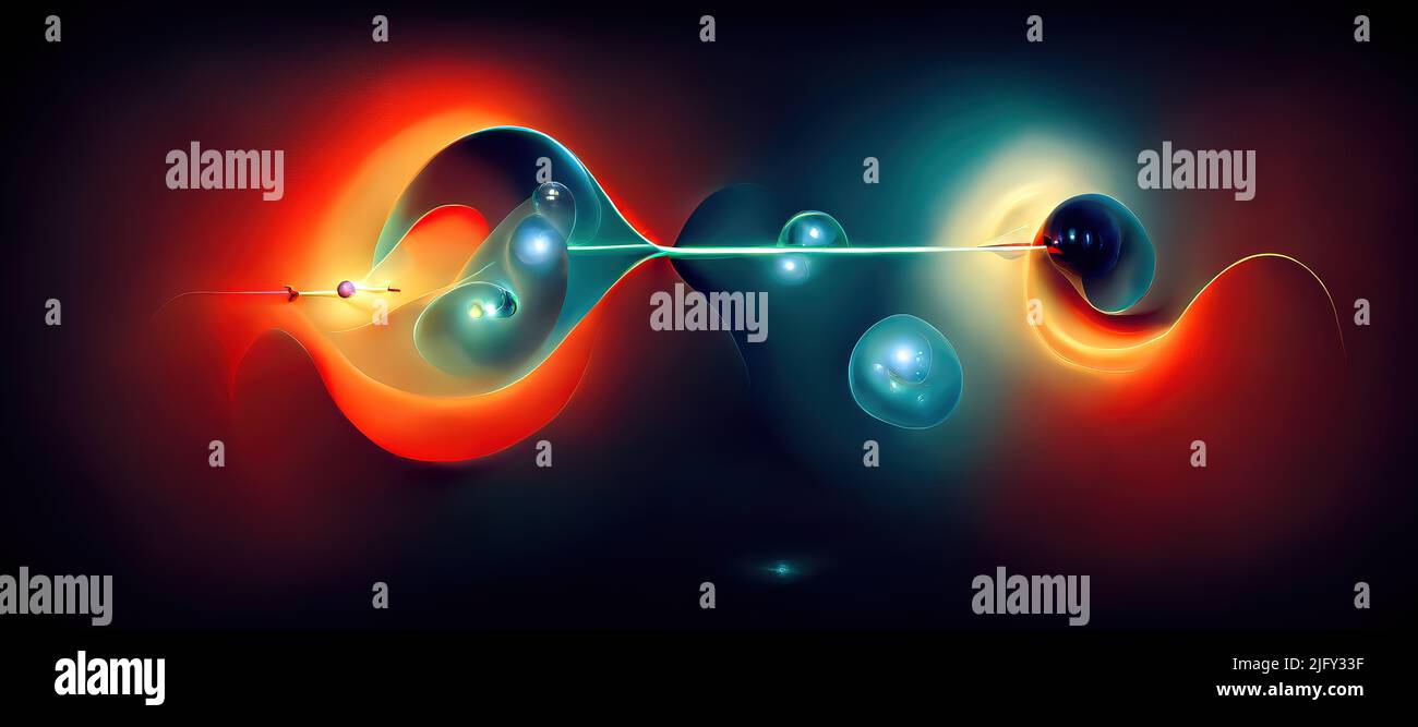 Quantum mechanics, conceptual illustration Stock Photo - Alamy