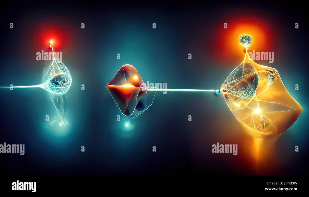 Quantum mechanics, conceptual illustration Stock Photo - Alamy