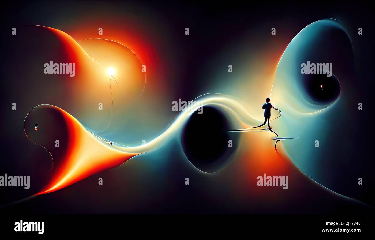 General theory of relativity, conceptual illustration Stock Photo - Alamy
