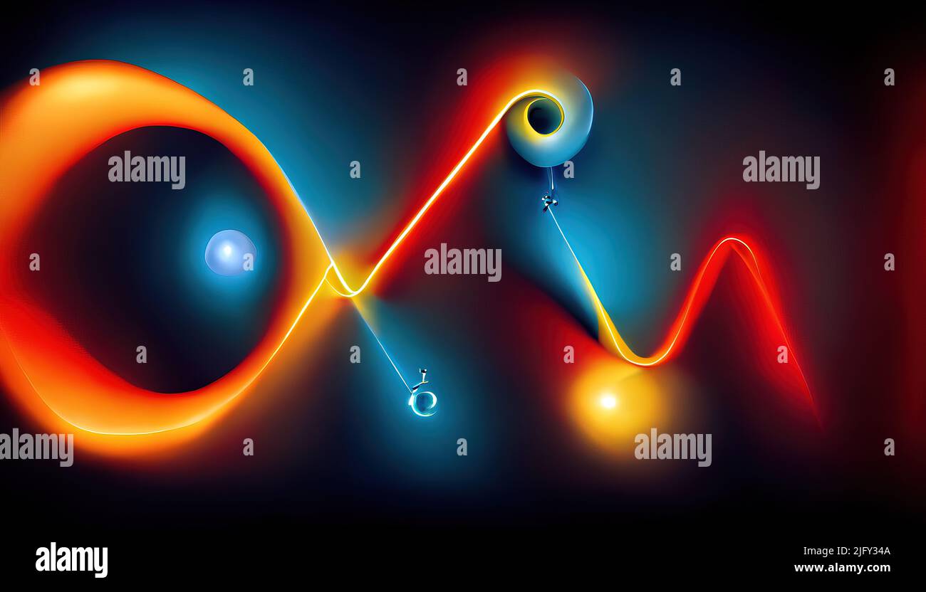 Quantum mechanics, conceptual illustration Stock Photo - Alamy