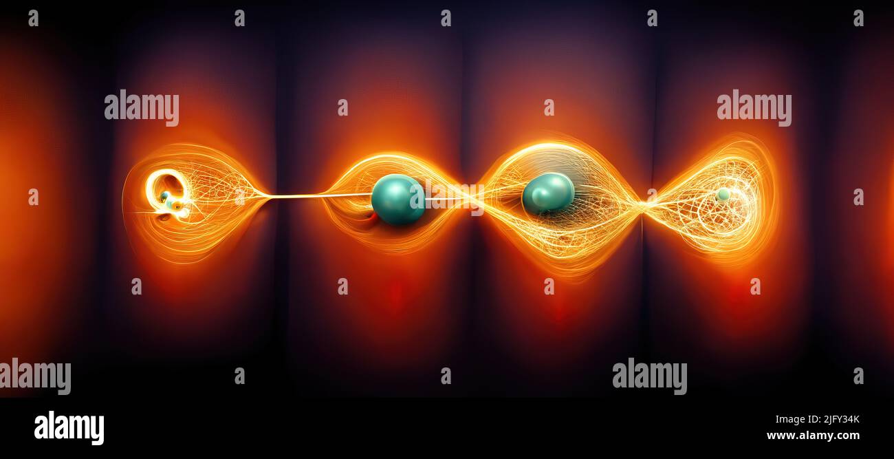 Quantum mechanics, conceptual illustration Stock Photo - Alamy