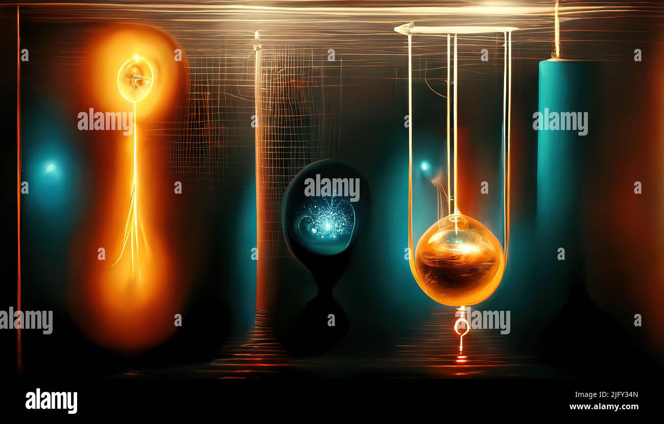 Quantum mechanics, conceptual illustration Stock Photo - Alamy