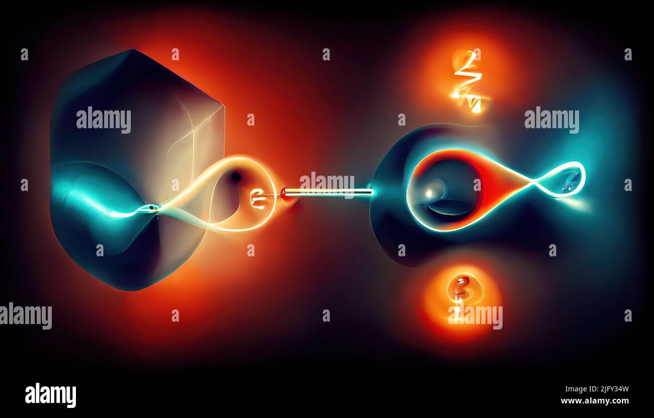 Quantum mechanics, conceptual illustration Stock Photo - Alamy