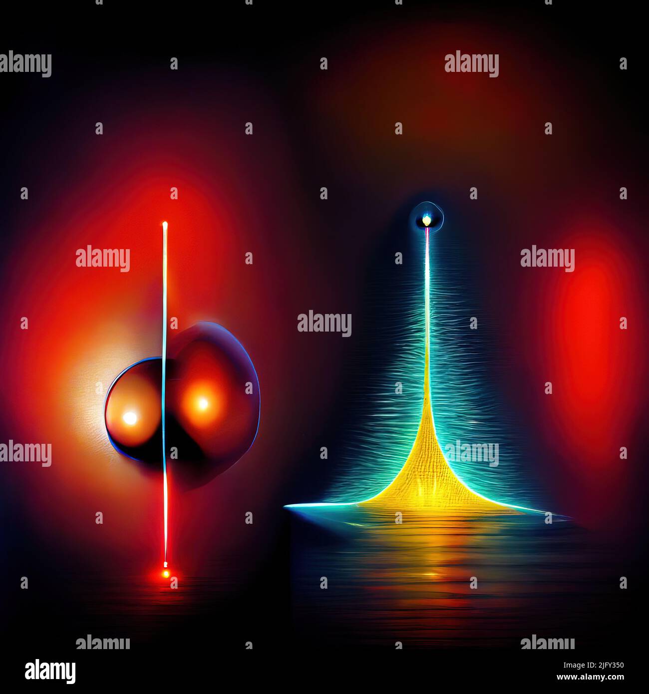 Quantum mechanics, conceptual illustration Stock Photo - Alamy