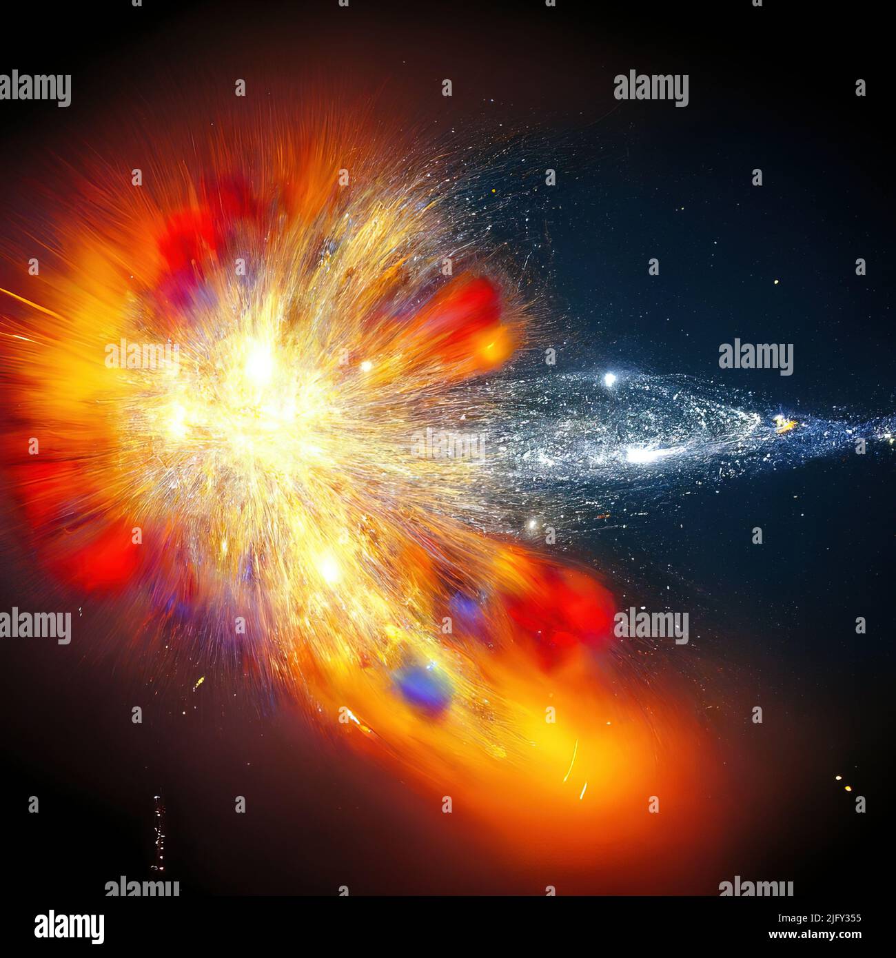 Big bang, conceptual illustration Stock Photo - Alamy