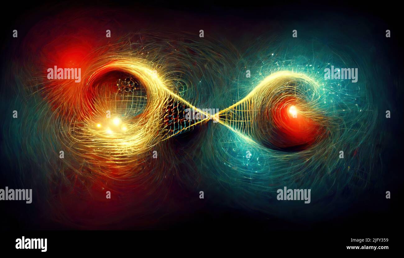 Quantum mechanics, conceptual illustration Stock Photo - Alamy