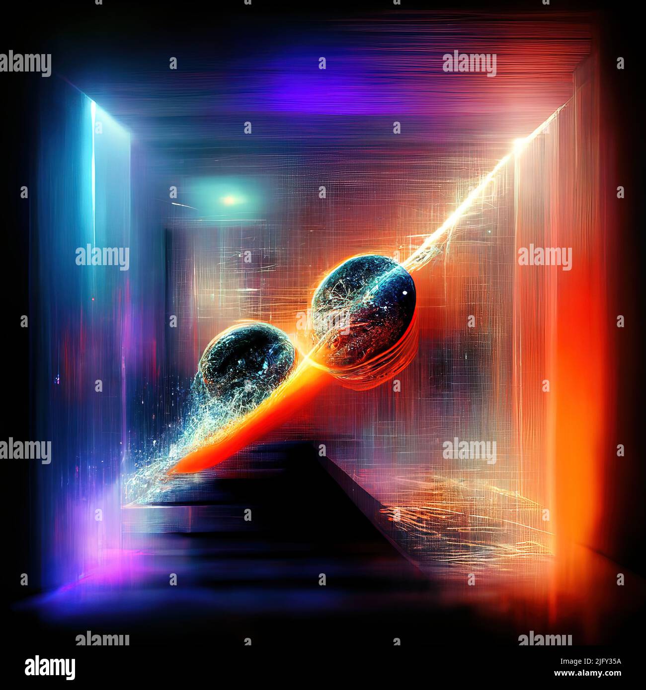Spacetime and the space-time continuum, illustration Stock Photo - Alamy