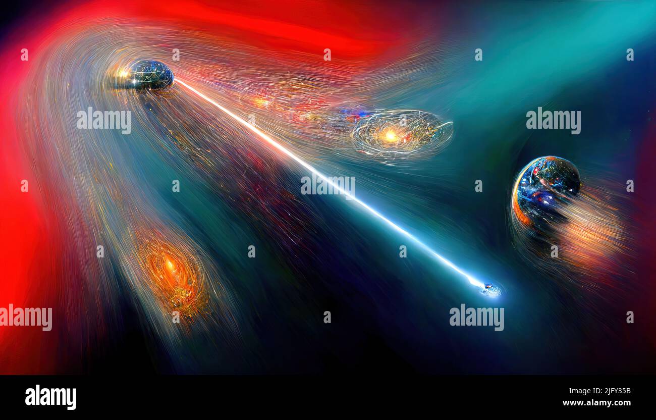 Spacetime and the space-time continuum, illustration Stock Photo - Alamy