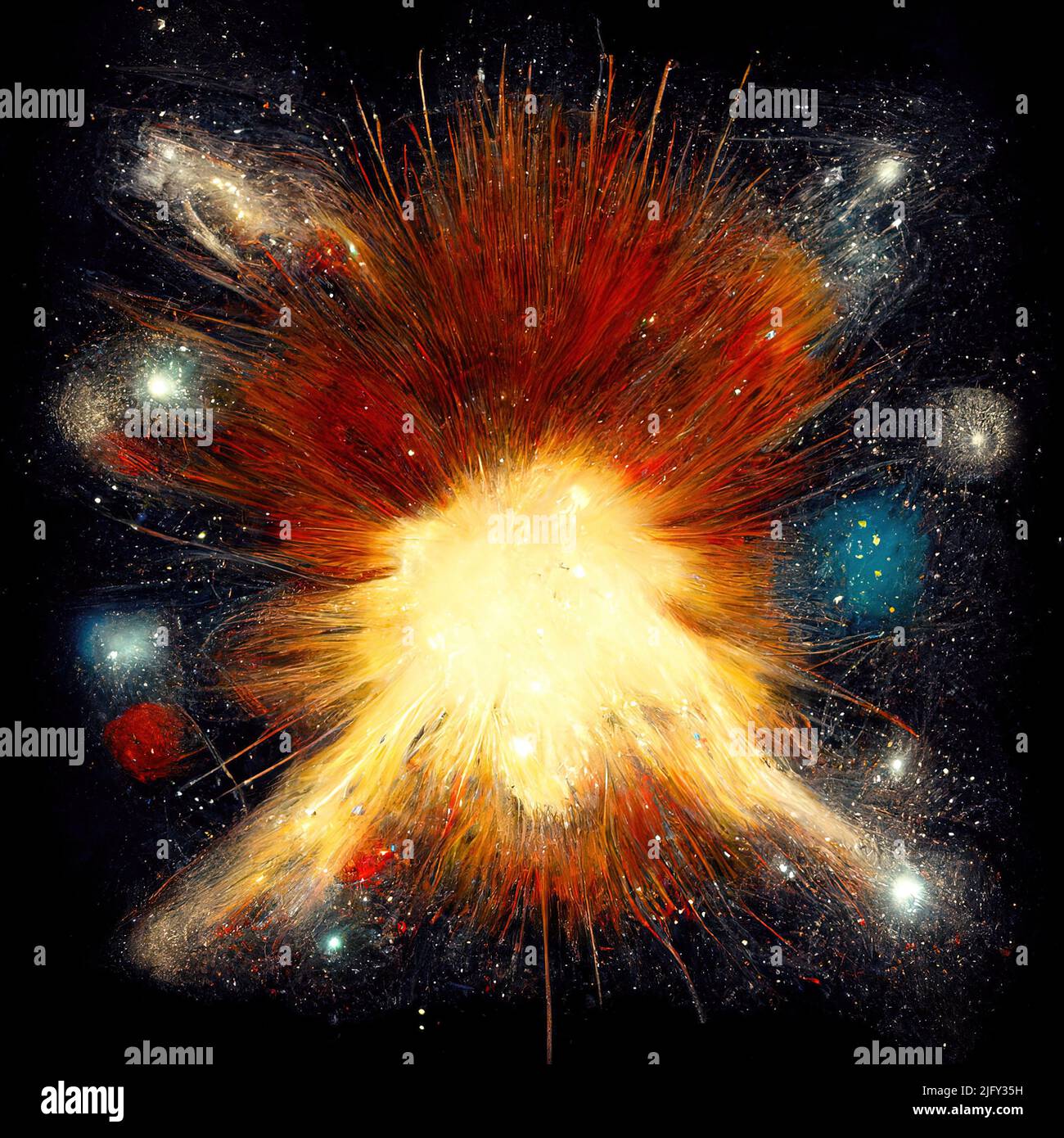 Big bang, conceptual illustration Stock Photo - Alamy