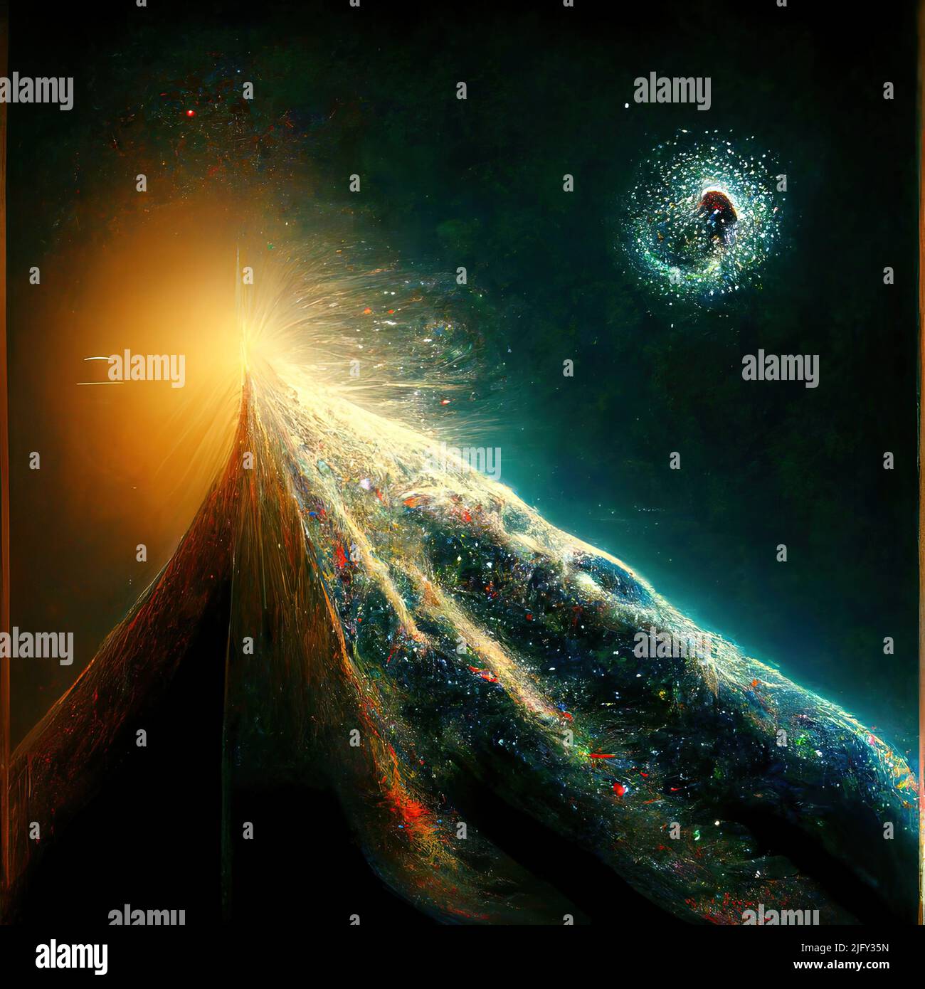 Big bang, conceptual illustration Stock Photo - Alamy