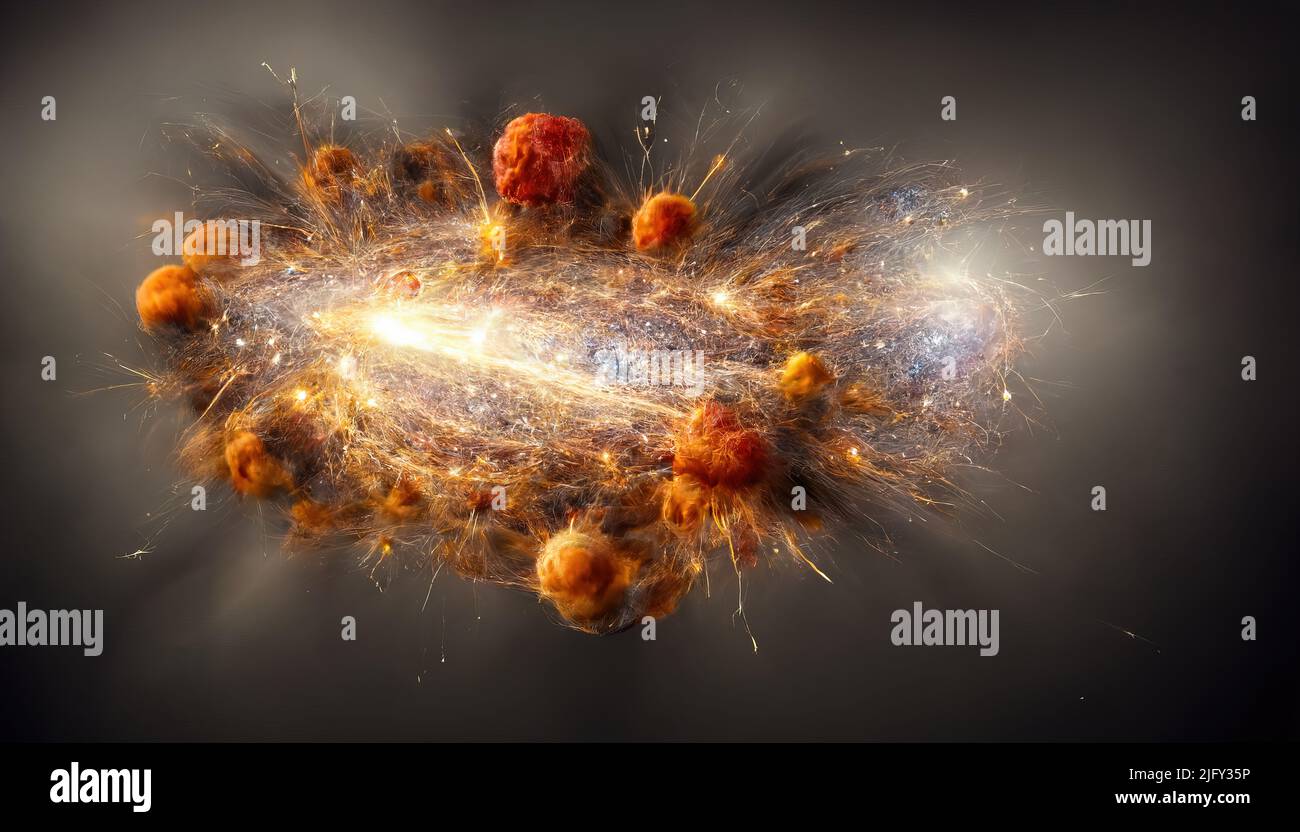 Big bang, conceptual illustration Stock Photo - Alamy