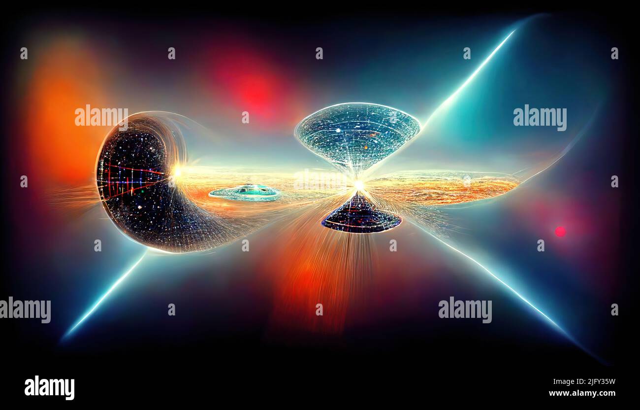 Spacetime and the space-time continuum, illustration Stock Photo - Alamy