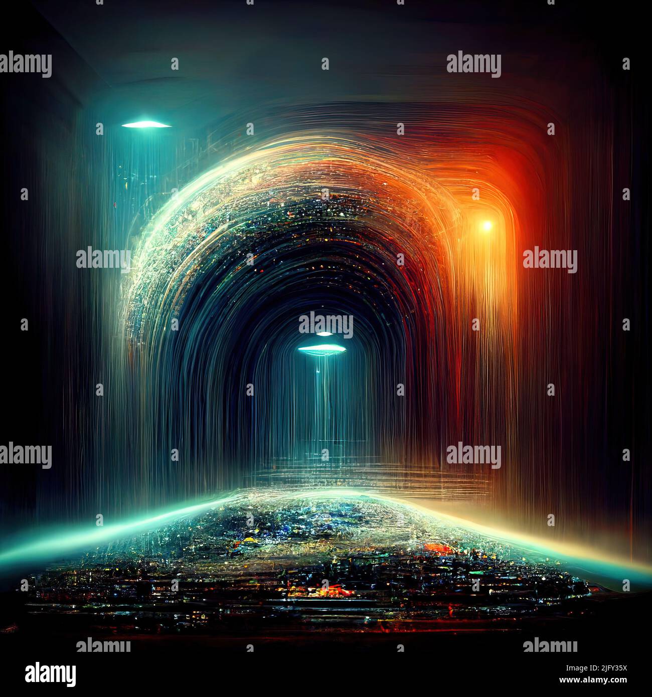 Spacetime and the space-time continuum, illustration Stock Photo - Alamy