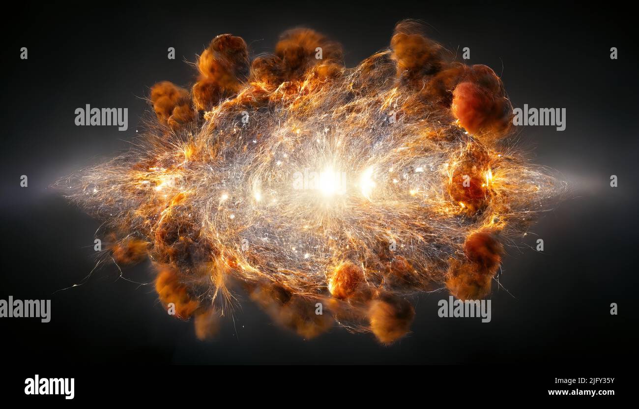 Big bang, conceptual illustration Stock Photo - Alamy