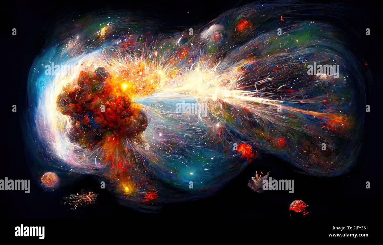 Big bang, conceptual illustration Stock Photo - Alamy