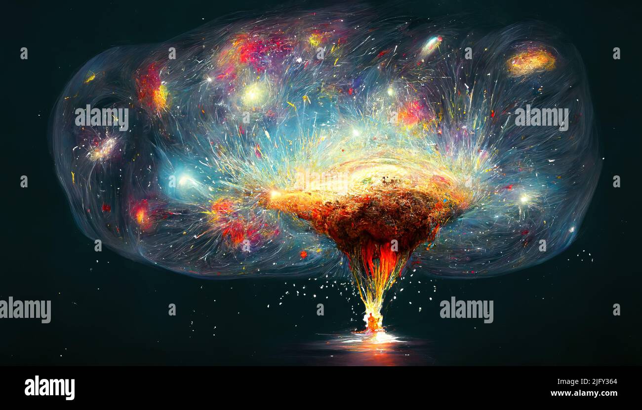 Big bang, conceptual illustration Stock Photo - Alamy
