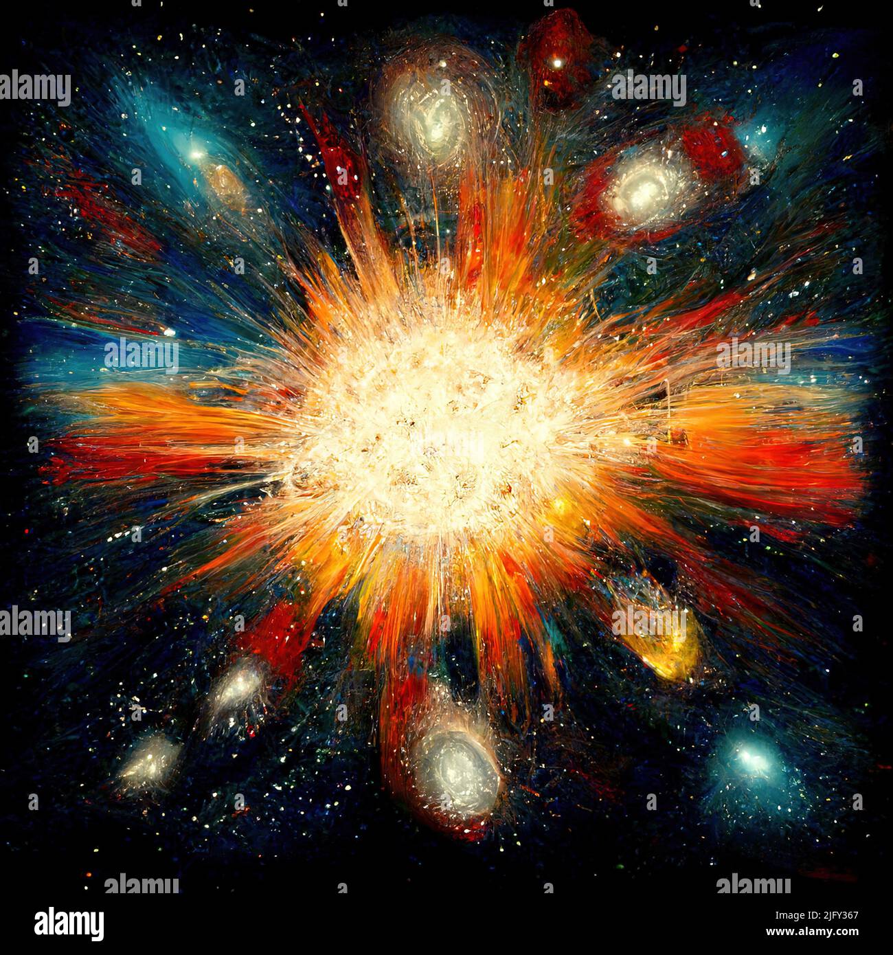 Big bang, conceptual illustration Stock Photo - Alamy