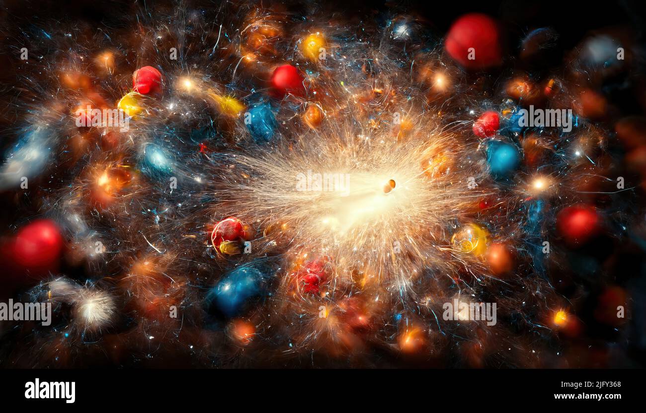 Big bang, conceptual illustration Stock Photo - Alamy